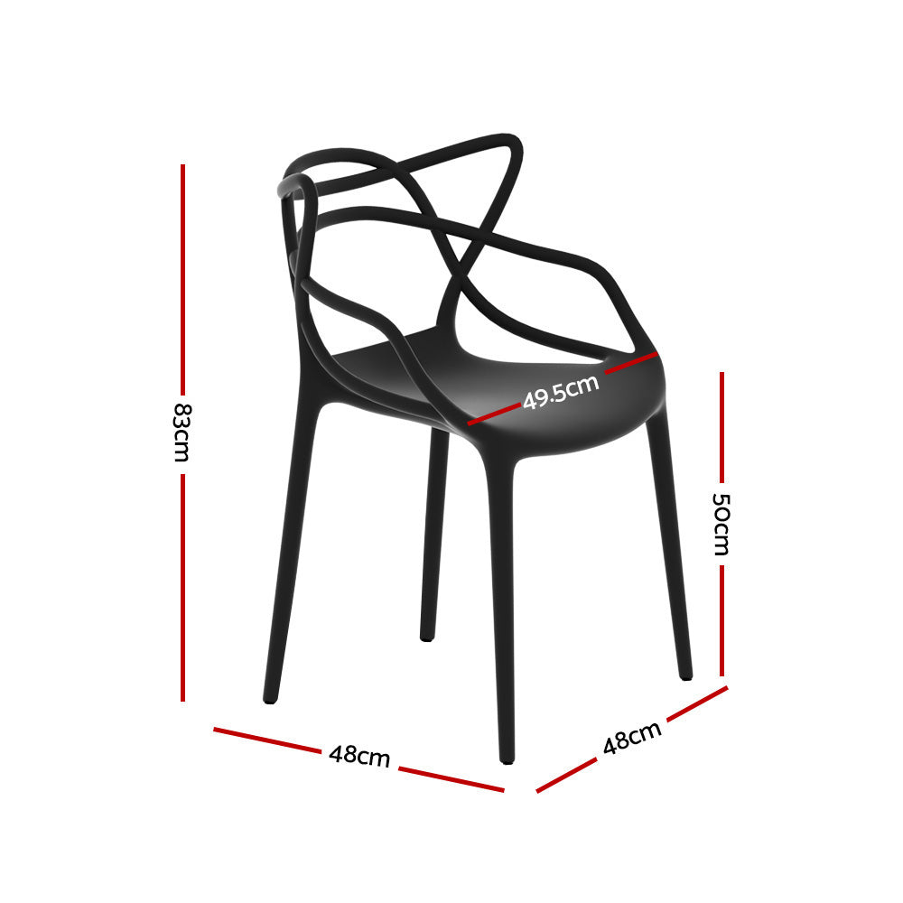 Gardeon 4PC Outdoor Dining Chairs PP Portable Stackable Chair Patio Fu ...